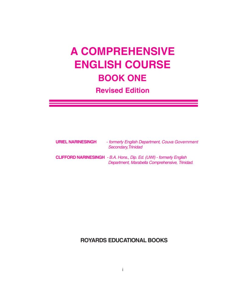 A Comprehensive English Course Book 1 - Royards Publishing Company Limited